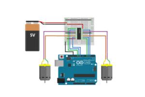 How To Control A DC Motor With L D Driver IC Using Arduino Makerguides