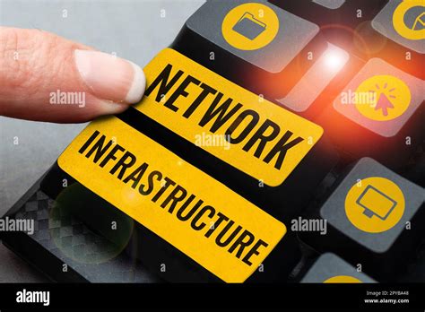 Text Caption Presenting Network Infrastructure Business Concept Hardware And Software Resources