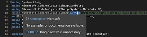 Unused Using Incorrectly Reported In Ide · Issue 67473 · Dotnet