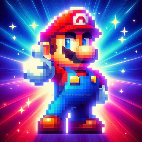 Super Mario Pixelated Nintendo By Kawaiisweetco On Deviantart