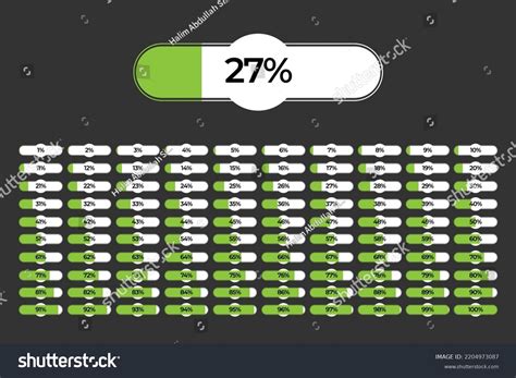 Set Percentage Progress Bar Diagrams Meters Stock Vector Royalty Free Shutterstock