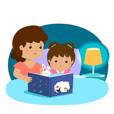 Historia De Hora De Acostarse Ilustración Del Vector Ilustración De