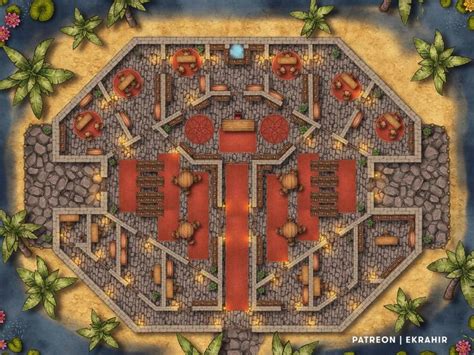 Battlemap 32x24 4096x3072 Strixhaven Lorehold Deans Wing