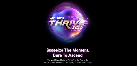 joey yap s thrive 2025 go from dreams to success