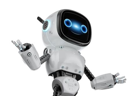Premium Photo Small Robot Assistant Hand Extend Premium Photo Small Robot Assistant Hand Extend