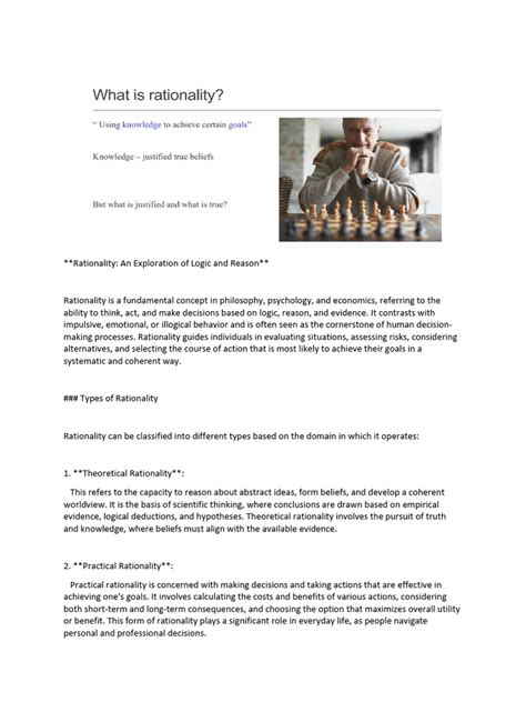 Rationality Pdf Career And Growth Self Improvement