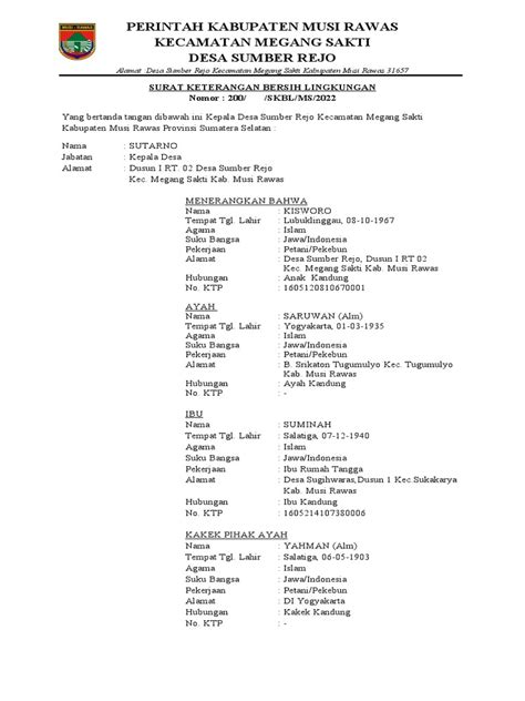 Perintah Kabupaten Musi Rawas Pdf