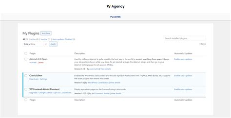wordpress install plugins on the frontend wp frontend admin