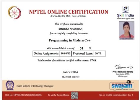 Modernc Programming Nptel Lifelonglearning Certificateachievement
