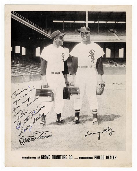 Lot Detail Larry Doby And Minnie Miñoso Signed Premium Black And White Photograph