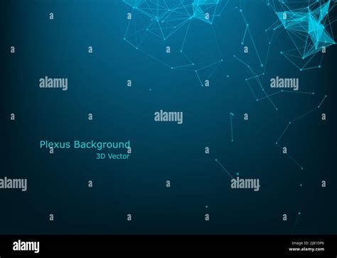 Abstract Plexus Background With Connected Lines And Dots Wave Flow Plexus Geometric Effect Big