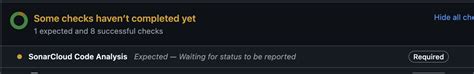 Sonarcloud Code Analysis Waiting For Status To Be Reported And 500 Errors Sonarqube Cloud