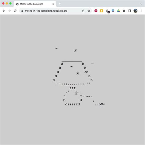 experimenting with javascript moths in the lamplight