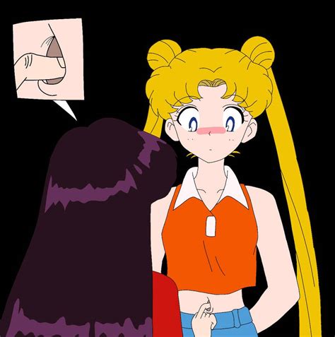 Rei Hino Pokes Usagi Tsukinos Belly Button By Jokingbrianx On Deviantart