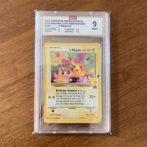 評級卡 公博評級 Ptcg 寶可夢 國際版 美版 25週年 生日皮卡丘 生日皮 Psa Bgs 蝦皮購物