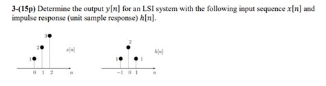solved 3 15p determine the output y[n] for an lsi system