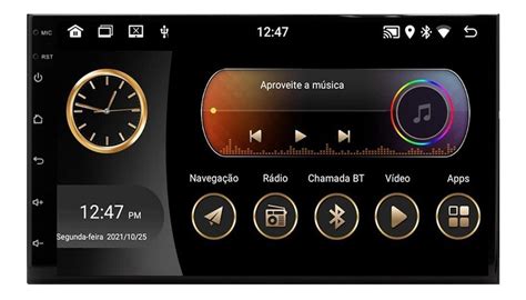 Central Multimídia Adak 7 Polegadas Espelhamento Bt Wifi Parcelamento Sem Juros