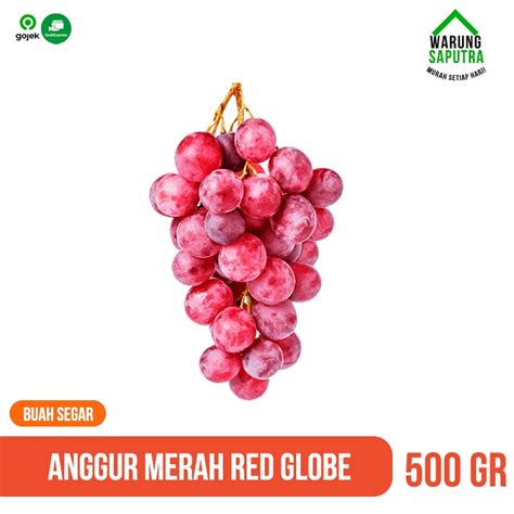Jual Buah Anggur Merah Red Globe Segar Manis 500g Shopee Indonesia