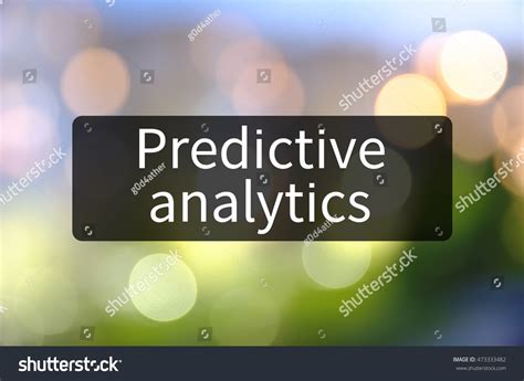 Predictive Analytics Written On Translucent Black Stock Illustration