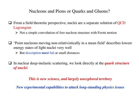 Ppt Major Experimental Thrusts For 12 Gev The Quark Structure Of Nuclei Powerpoint