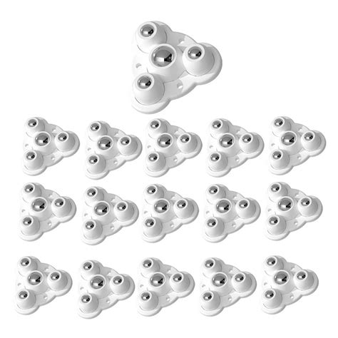 Ckepdyeh 16Pcs Self Adhesive Type Mute Ball Universal Wheel 4 Beads Furniture Casters Wheels