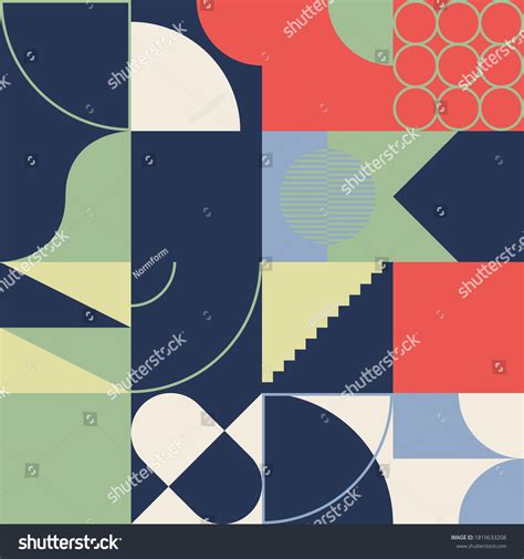 Geometric Abstract Vector Simple Elements Made Stock Vector Royalty