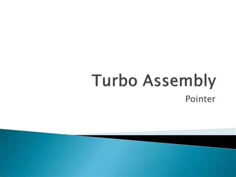 Ppt Turbo Assembly Powerpoint Presentation Free Download Id3699957
