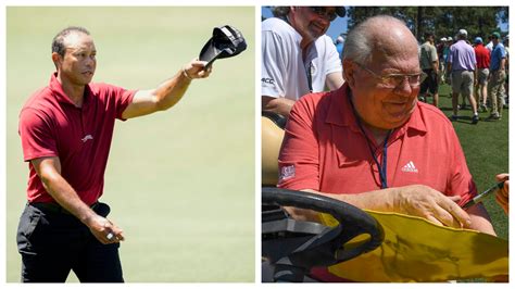 Tiger Woods Verne Lundquist Share Great Moment In Lundquists Final