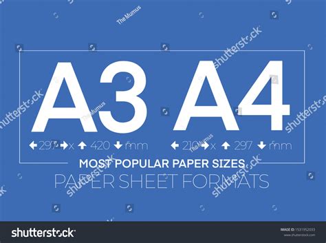 Paper Sizes Paper Sheet Formats A Stock Vector Royalty Free Shutterstock