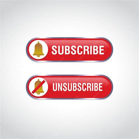Premium Vector Abstract Push Buttons Subscribe And Unsubscribe For