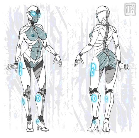 Rule 34 Android Ass Breasts Female Futuristic Glowing Glowing Eyes