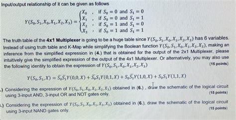 solved input output relationship of it can be given as