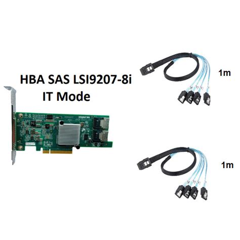 การ์ด Hba Lsi 9207 8i It Mode 6gbs Sata Ssd Hdd Pcie3 0 X8 สาย Sff