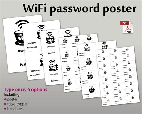 Wifi Password Poster Coffee Symbol Lakazdi Graphic Design
