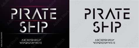 Pirate Ship Game Sport Movie Alphabet Font Typography Modern Regular Style Font For Technology