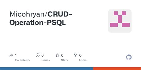 Github Micohryancrud Operation Psql