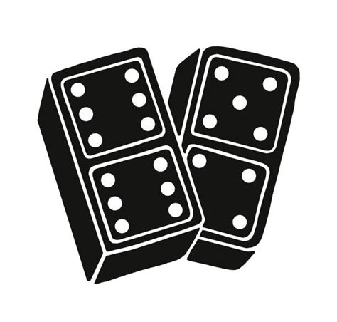 Black And White Dominoes Illustrations Royalty Free Vector Graphics