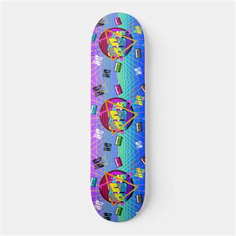80s Retro Old School Cassette Tape Skateboard Zazzle