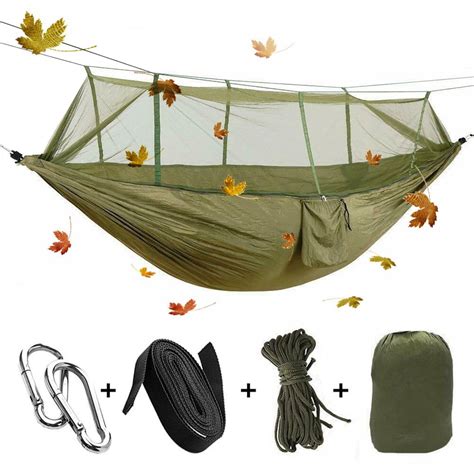 Ic Iclover 2 Person Portable Camping Hammock With Mosquito Net Tree