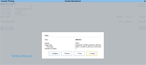 tally prime add copies button to print multiple copies tdl code