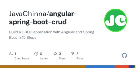 Github Javachinnaangular Spring Boot Crud Build A Crud Application
