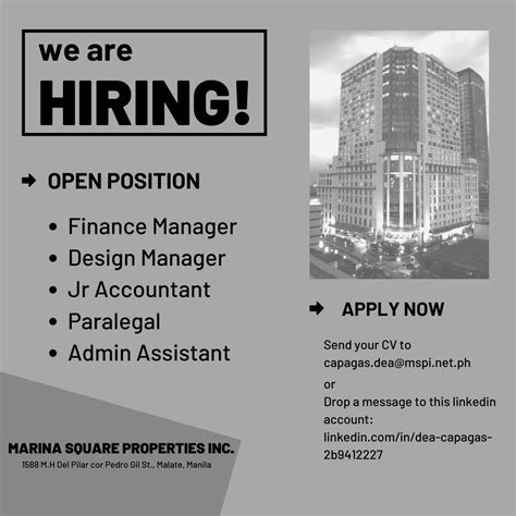 Dea Capagas On Linkedin Hiring