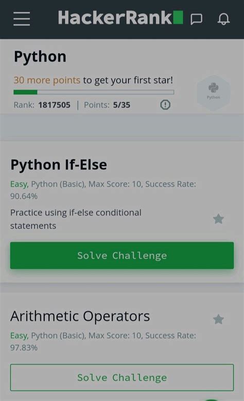 R Mohankumar On Linkedin Hackerrank Pythonprogramming
