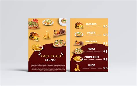 Restaurent Menu Design Images Behance