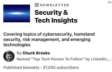 Chuck Brooks On Linkedin Cybersecurity Techtrends Tech