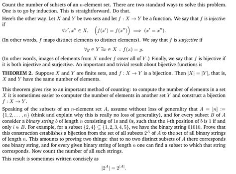 Solved Count The Number Of Subsets Of An N Element Set