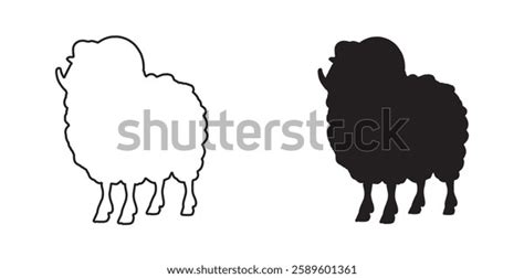 Simple Sheep Framework Elegant Versatile Sheep Stock Vector Royalty