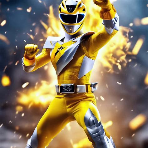 Download Yellow Ranger Power Pose Wallpaper Wallpapers Com