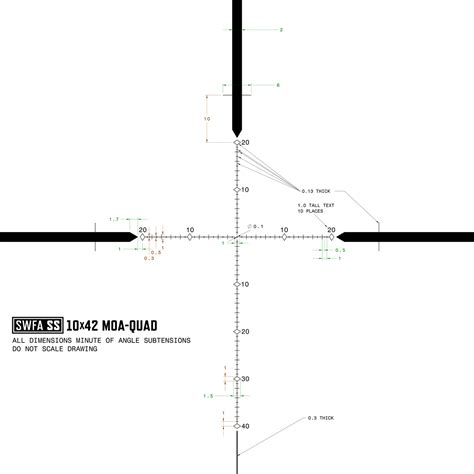Swfa 10x42 Ss Moa Quad Reticle 30mm 25 Moa Clicks Rear Focus