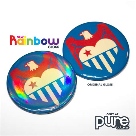 Rainbow Gloss Finish Samples Holographic Magnets And Buttons